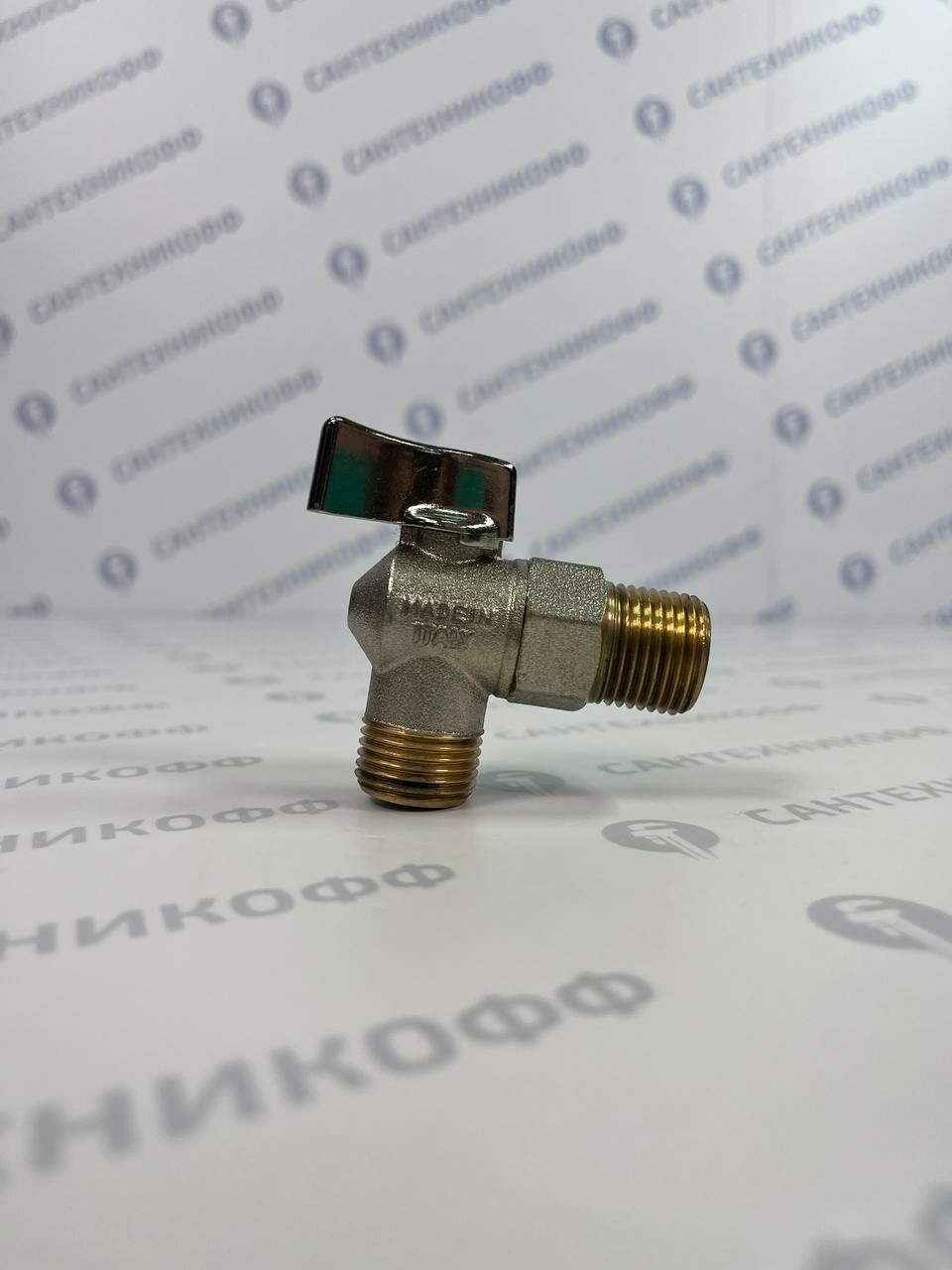 Кран шаровый ITAP угловой НН 1/2"х1/2" 391 приборный, для стиральной машины, никель