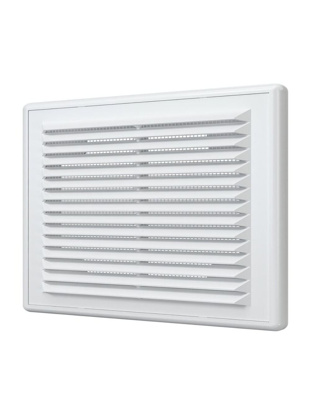 Решетка вентиляционная пластиковая приточно-вытяжная Р 150х150 мм с сеткой белая
