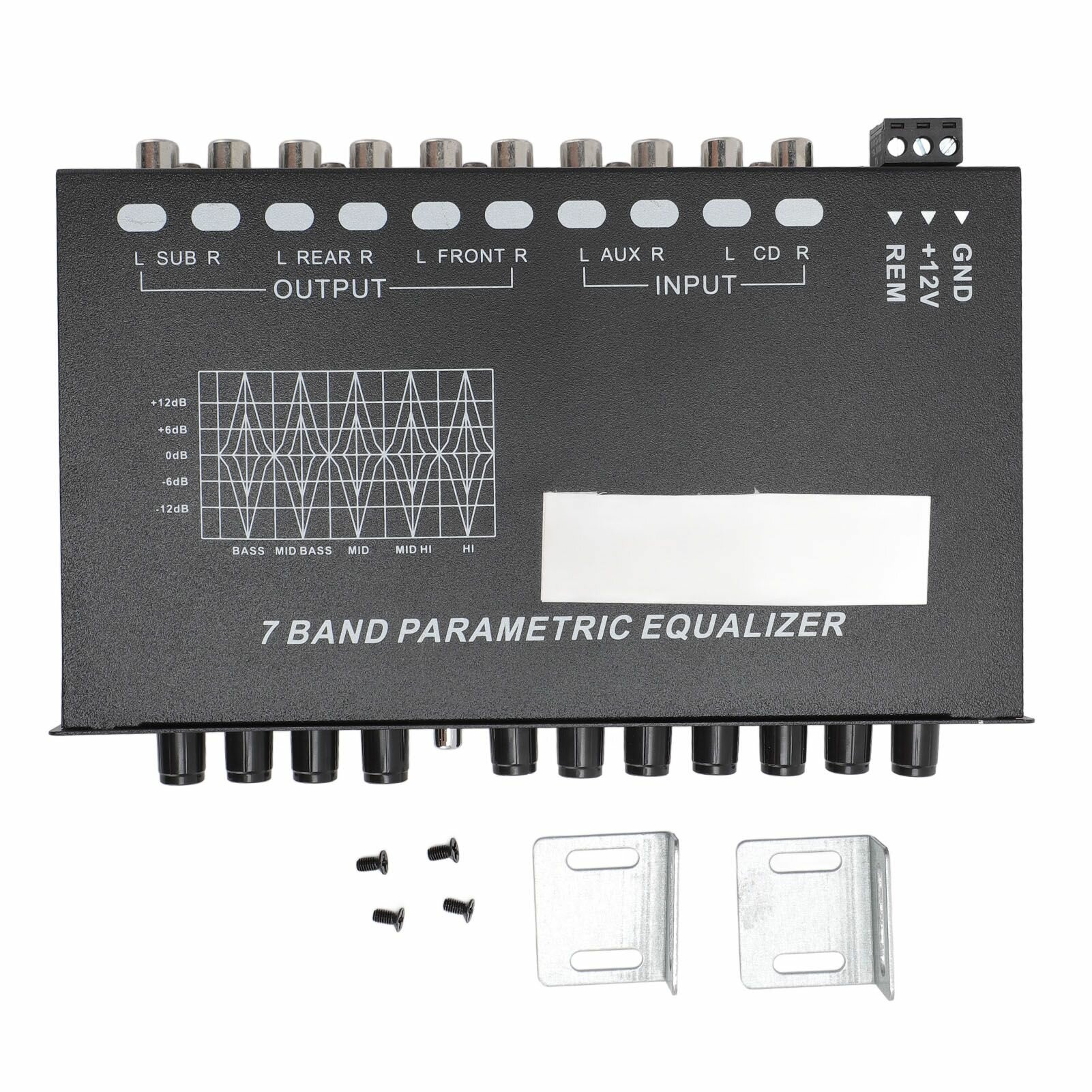 7-полосный эквалайзер звука, регулируемый вход CD AUX, выбор автомобильного усилителя, графический эквалайзер с передним и задним сабвуфером для лодки, автофургона