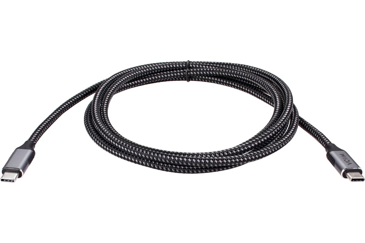 VCOM USB 3.2 Gen2x2 кабель CM-CM 20 Гбит/с 100 Вт 4K60Hz All Shell 1.8м CU420M-1.8M