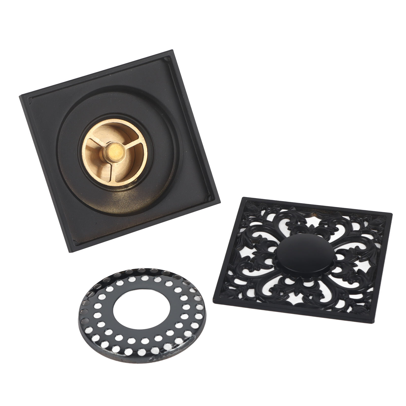 Дренаж пола Квадрат антикварный европейский стиль медь из нержавеющей стали.