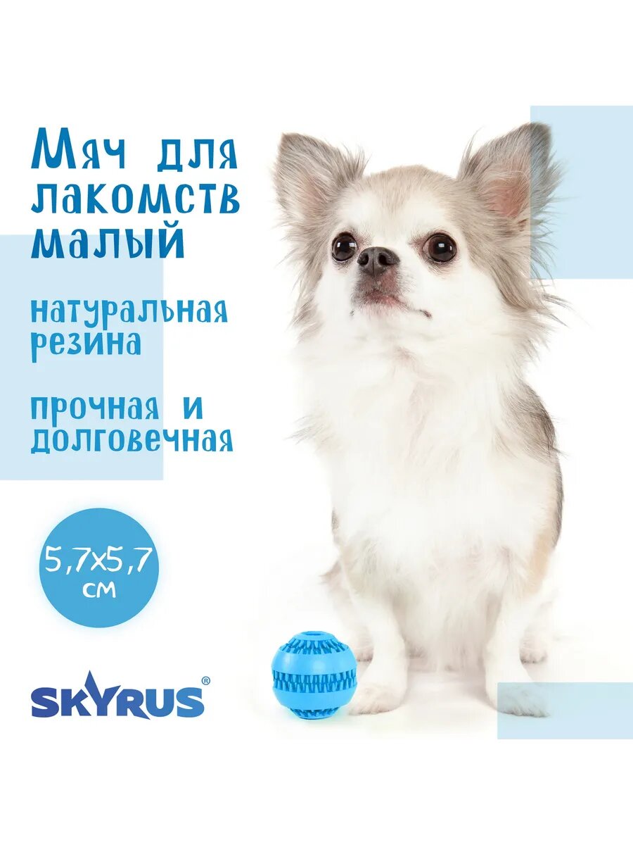 Мяч для лакомств для собак резиновый 5.7см