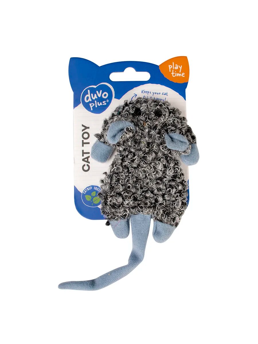 Игрушка для кошек плюшевая Кудрявая мышь