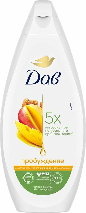 Крем-гель для душа ДАВ с маслом миндаля и манго, 250мл