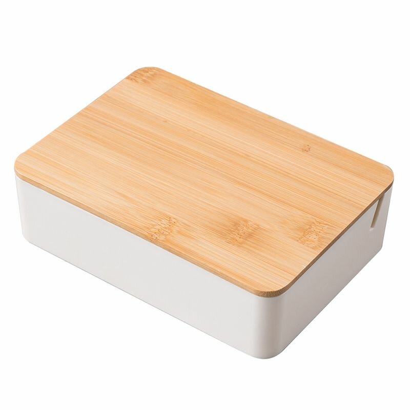 Косметический ящик для хранения с деревянной крышкой, зеркальный органайзер макияжа, чехол