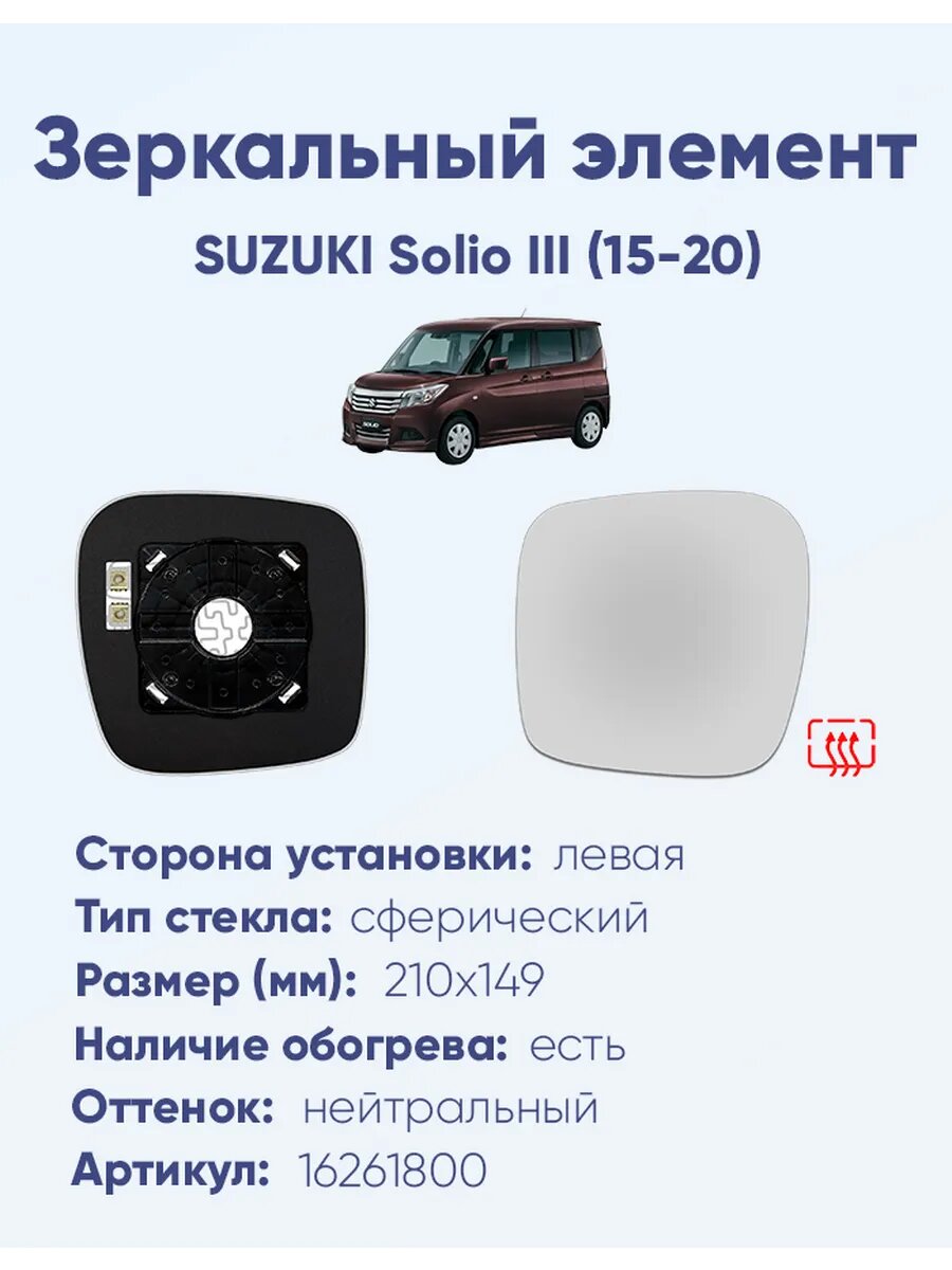 Зеркальный элемент левый SUZUKI Solio III (15-20)A89341608