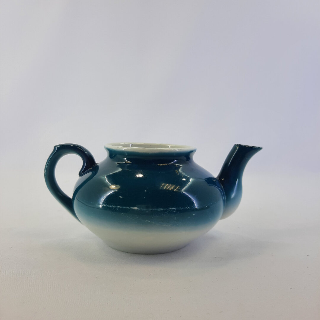 Заварочный чайник Вербилки, фарфор крытье 350 мл, без крышки, винтаж СССР