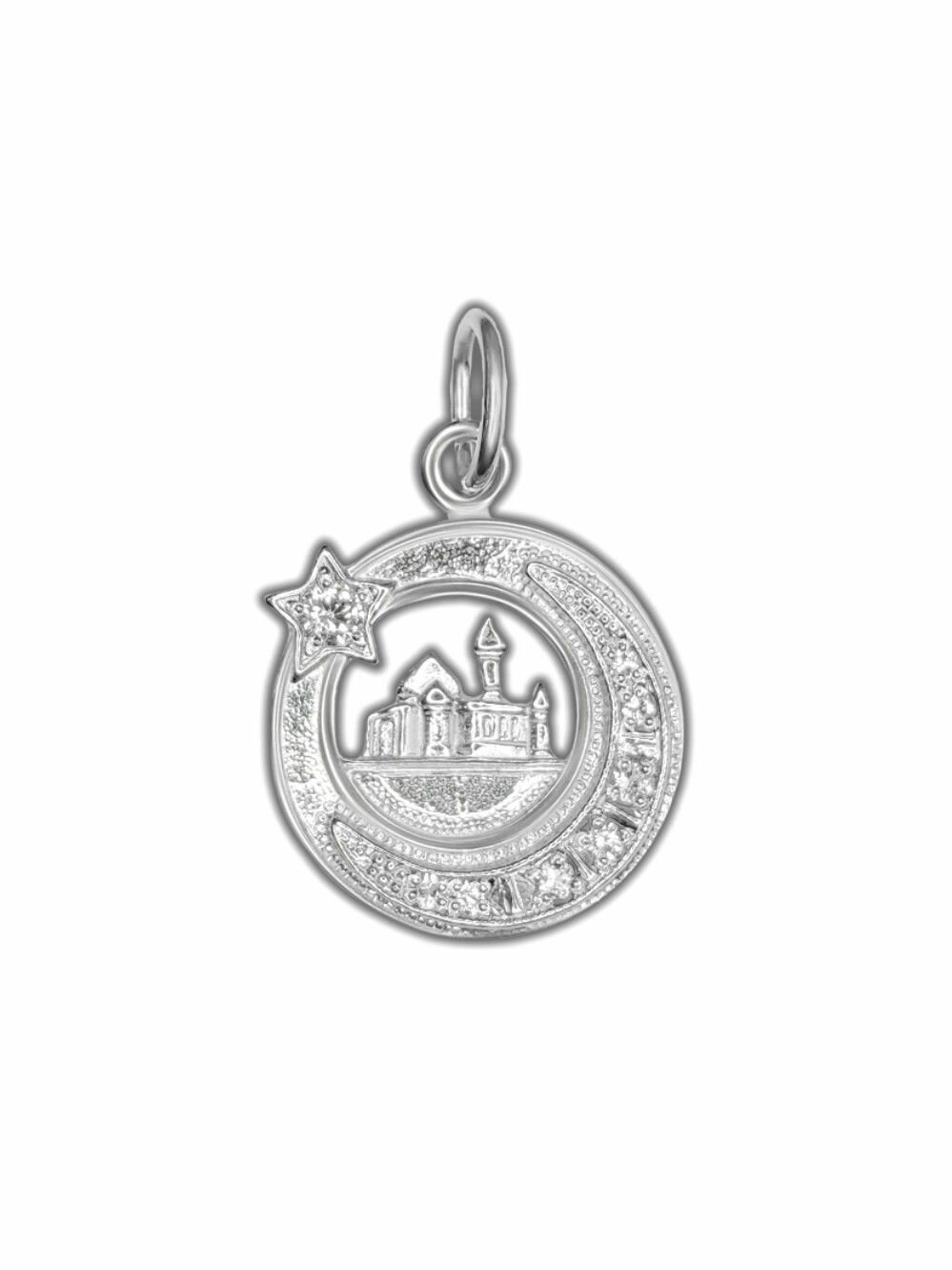 Подвеска, серебро, 925 проба, родирование, фианит