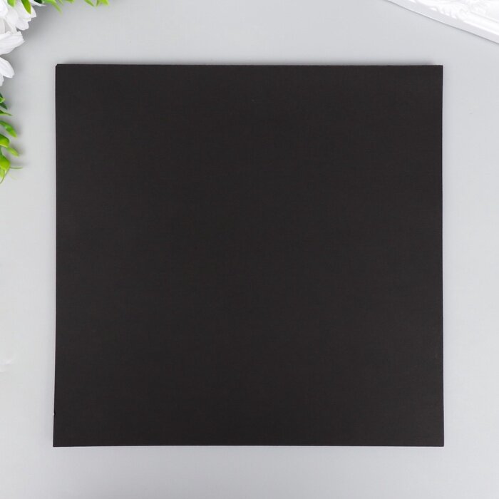 Лист для фотоальбома чёрный, плотность 250 г, набор 30 шт, 26×26 см