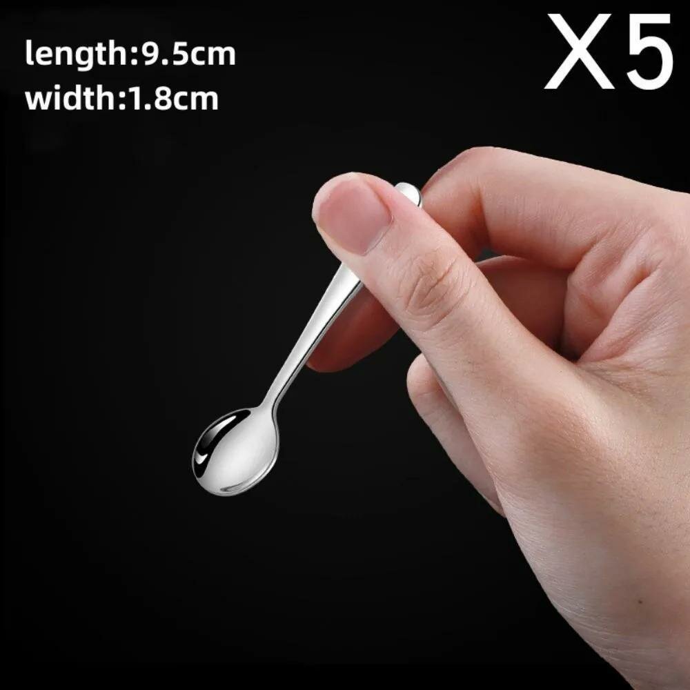 Компактный набор кофейных ложек из нержавеющей стали, 5 шт.