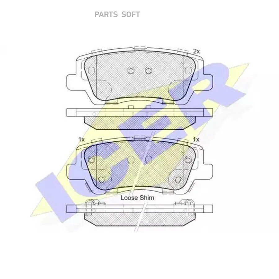 ICER Колодки тормозные