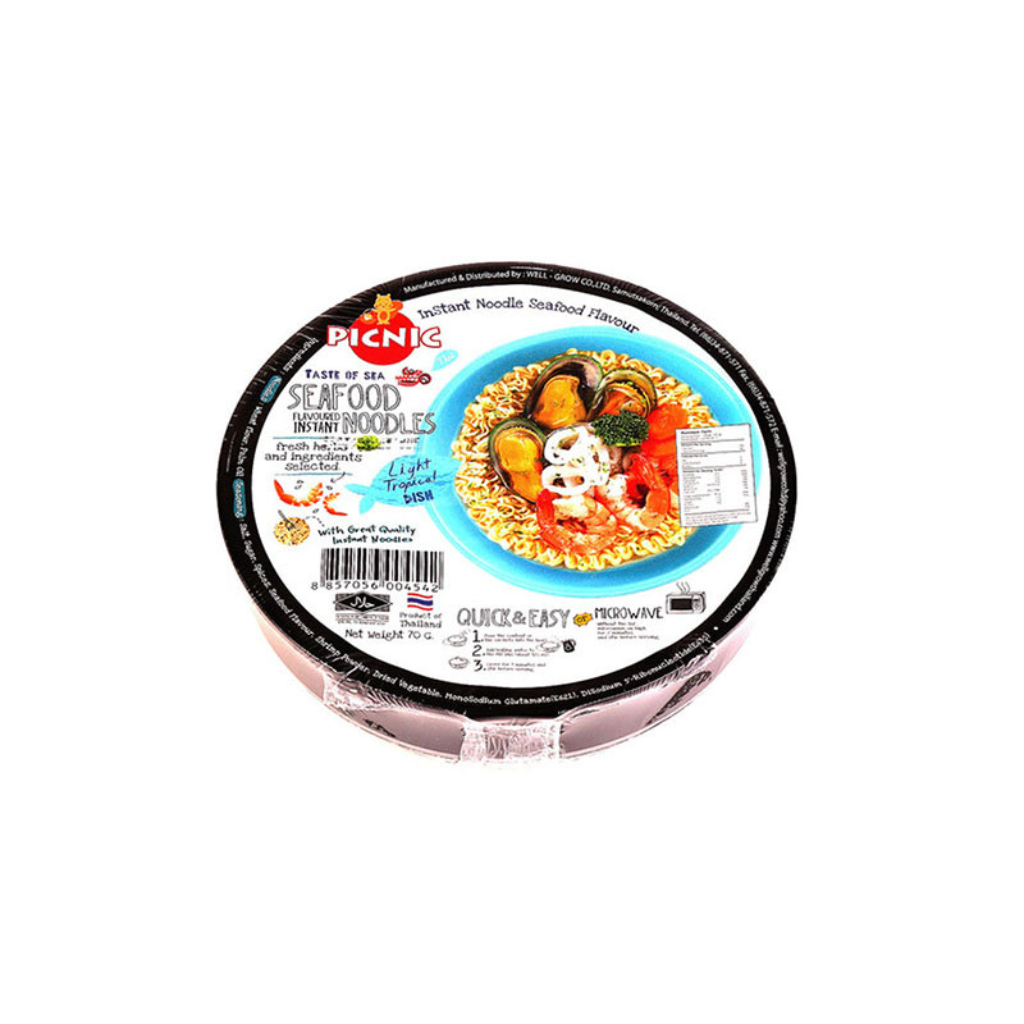 Лапша быстрого приготовления Picnic со вкусом морепродуктов 70 г, Таиланд
