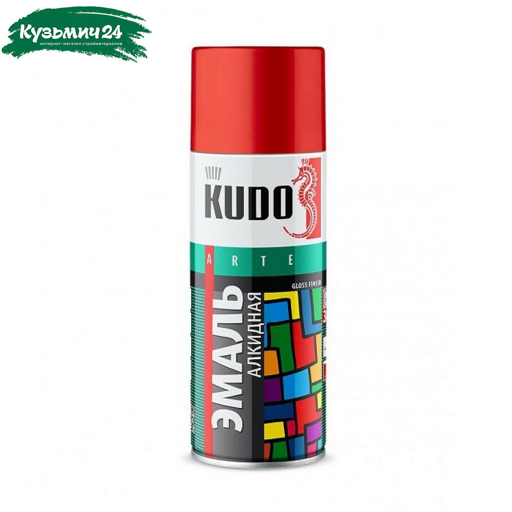 Эмаль аэрозоль Kudo красная 520 мл
