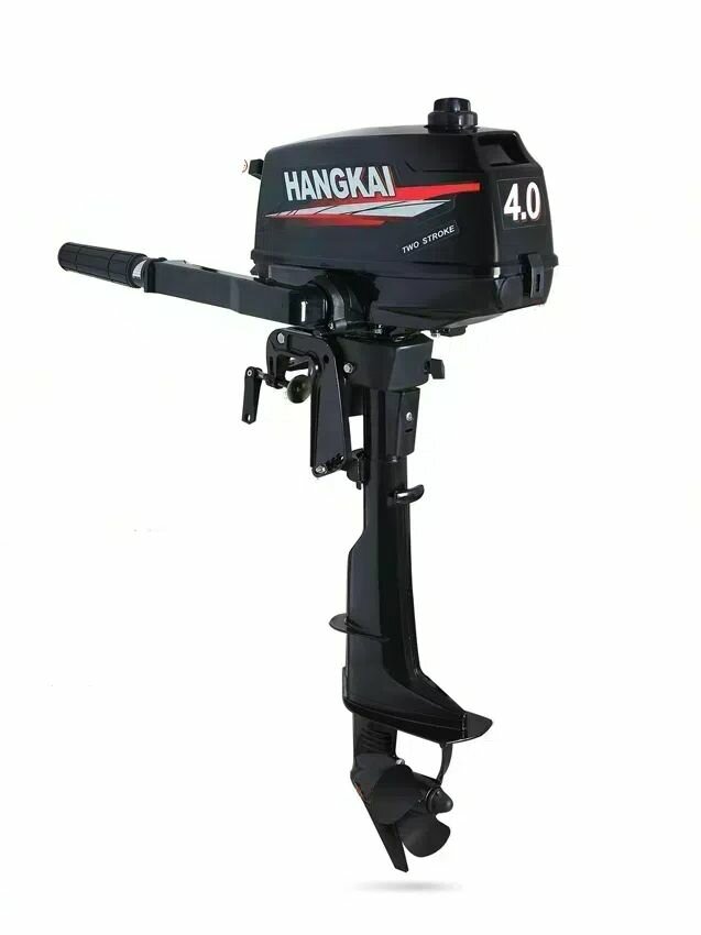 Лодочный мотор, HANGKAI H4, бензиновый,2-тактный, 4 л. с, мотор подвесной, водяное охлаждение