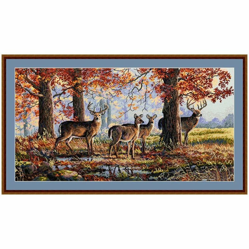 Наборы для вышивки крестом Merejka K-168 "Под дубами" 16CT unprint canvas