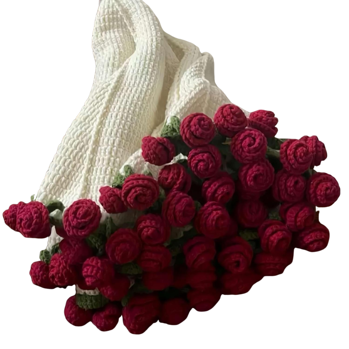 Покрывало вязанное вязанием Цветы роза Букет, DIY Ручная работа Розовое Покрывало, Розовый Цветок Букет Вязанное Плед, Подарок на День Матери Рождение Декор Дома, Диаметр 110см, Вес 750г, Материал Акрил, В комплект входят: Один Плед-Букет