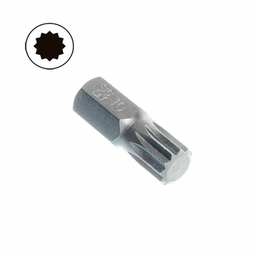 Бита SPLINE (12-ти гранная) М10 10мм короткая 30мм AIST 1323010M