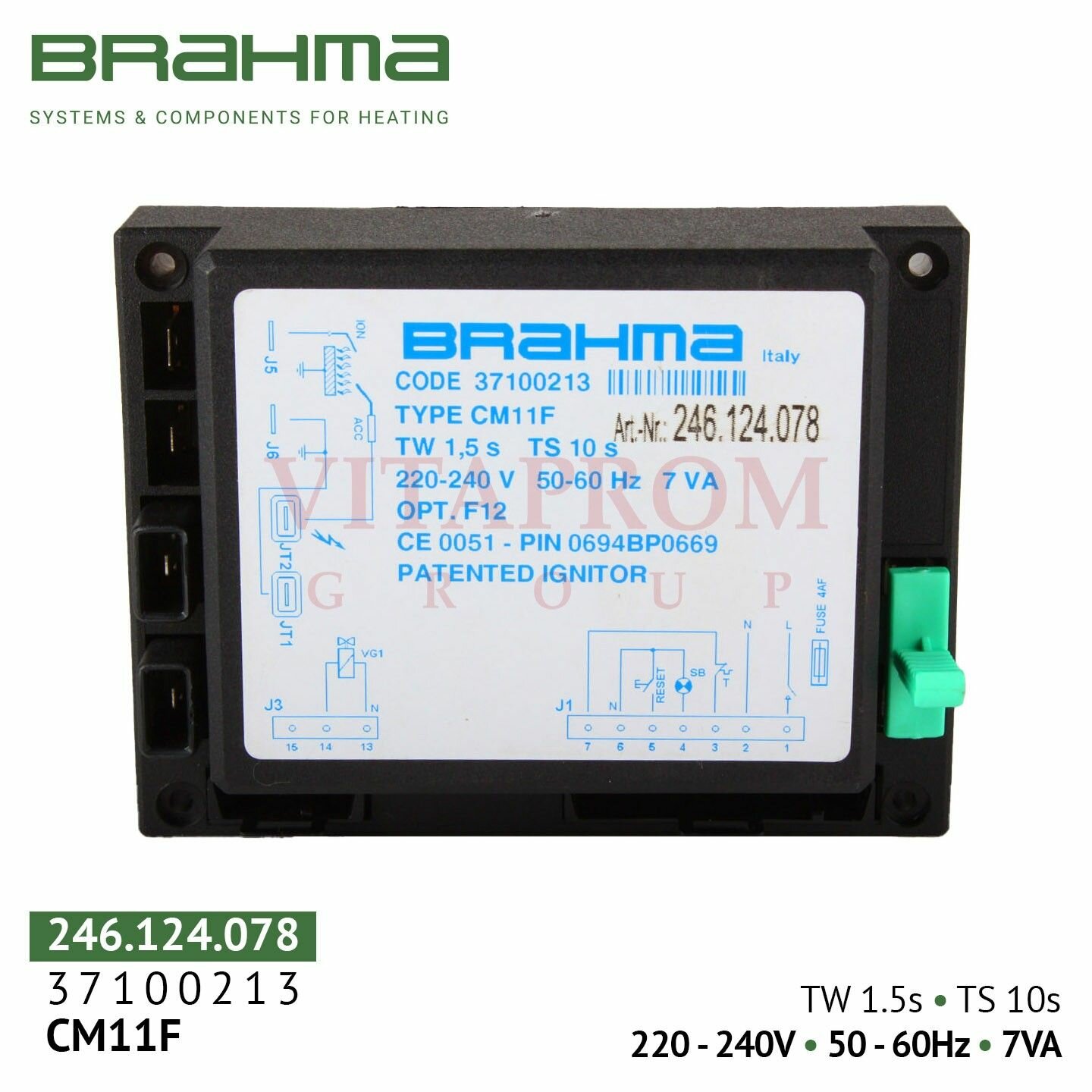 Блок управления горением Brahma CM11F, 37100213