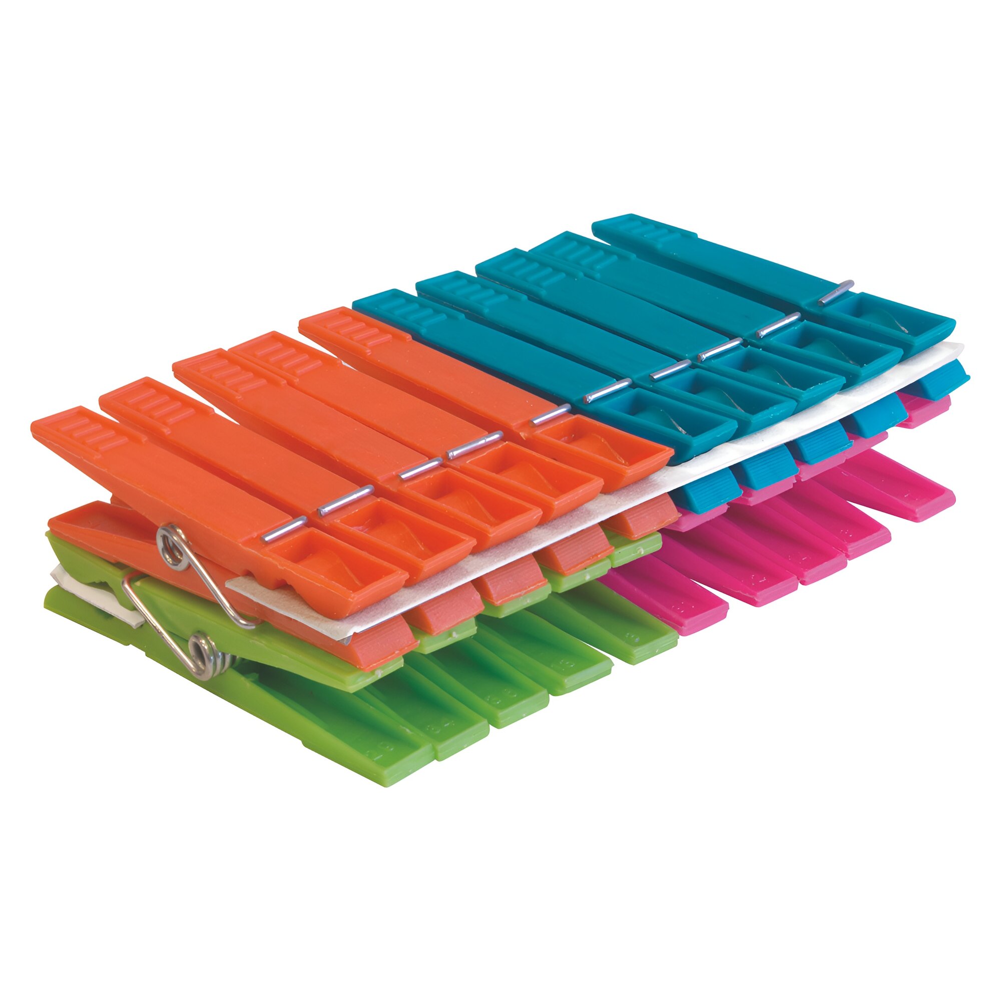 Прищепки для белья "York" 7,3 х 1 см, набор 20шт, пластик, разноцветные