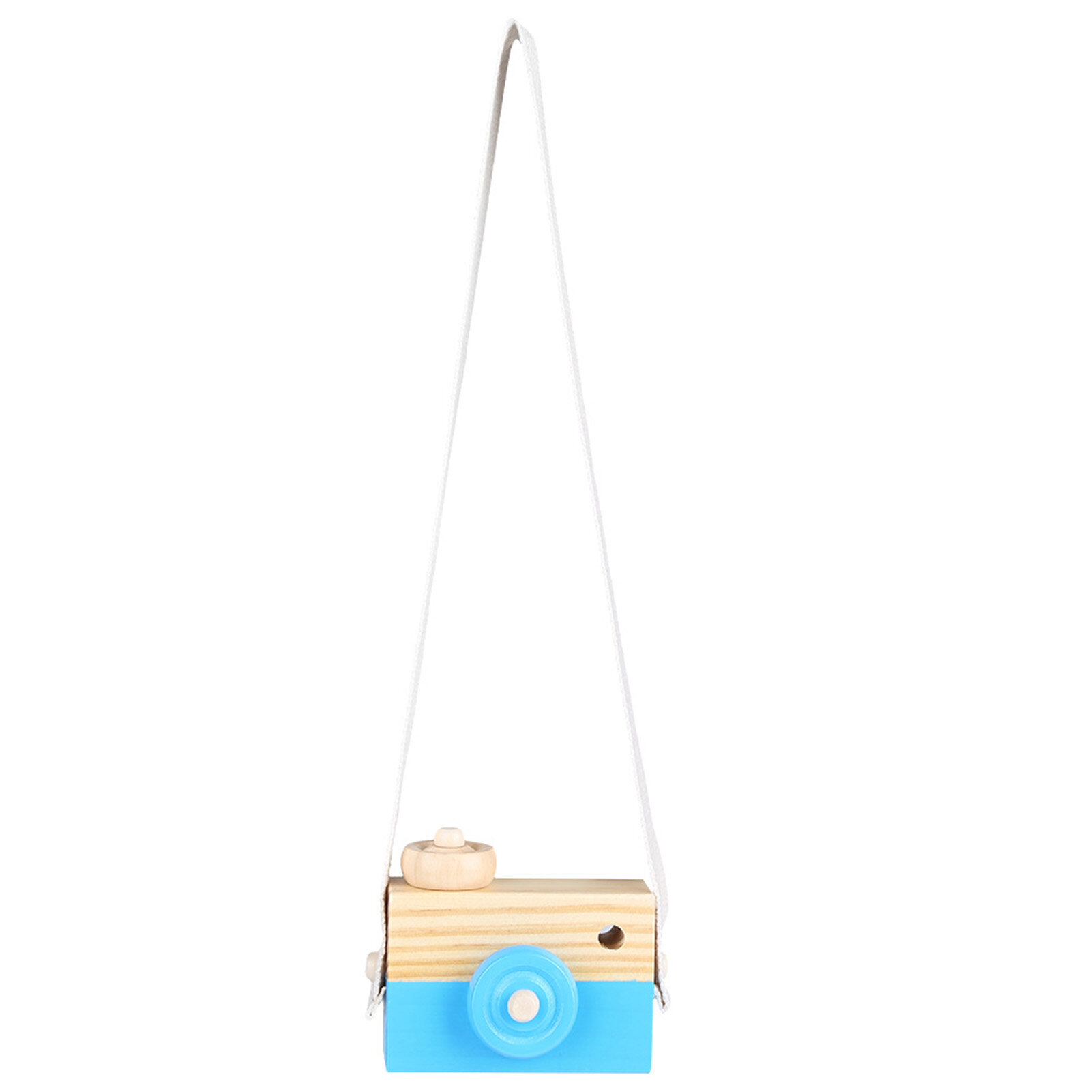 Wooden Handmade Camera Toy for Kid Child Learning Intelligent Toys(Blue)