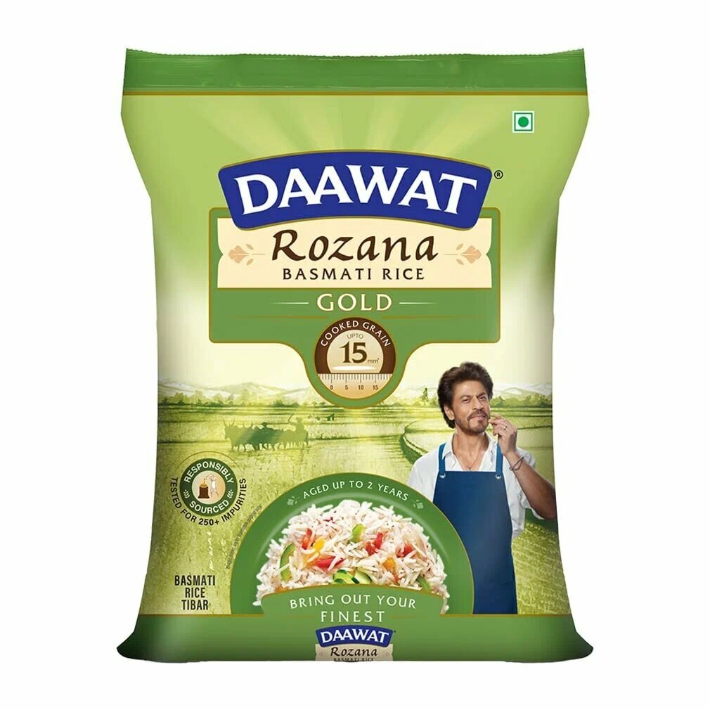 ROZANA Basmati Rice GOLD, Premium Quality, Daawat (розана басмати рис золотой, Премиум качество, Даават), 1 кг.