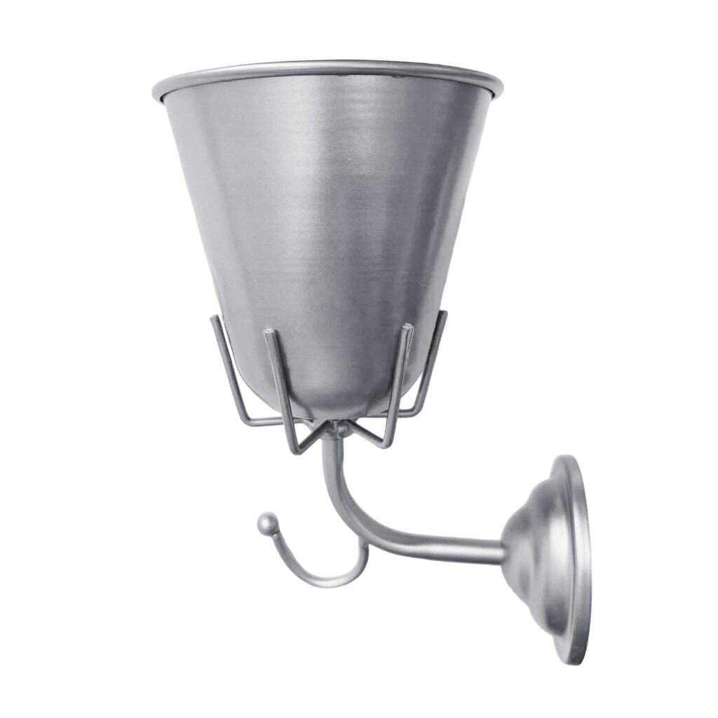 Многофункциональный настенный латунный контейнер, идеальный для цветов и ключей, серебро