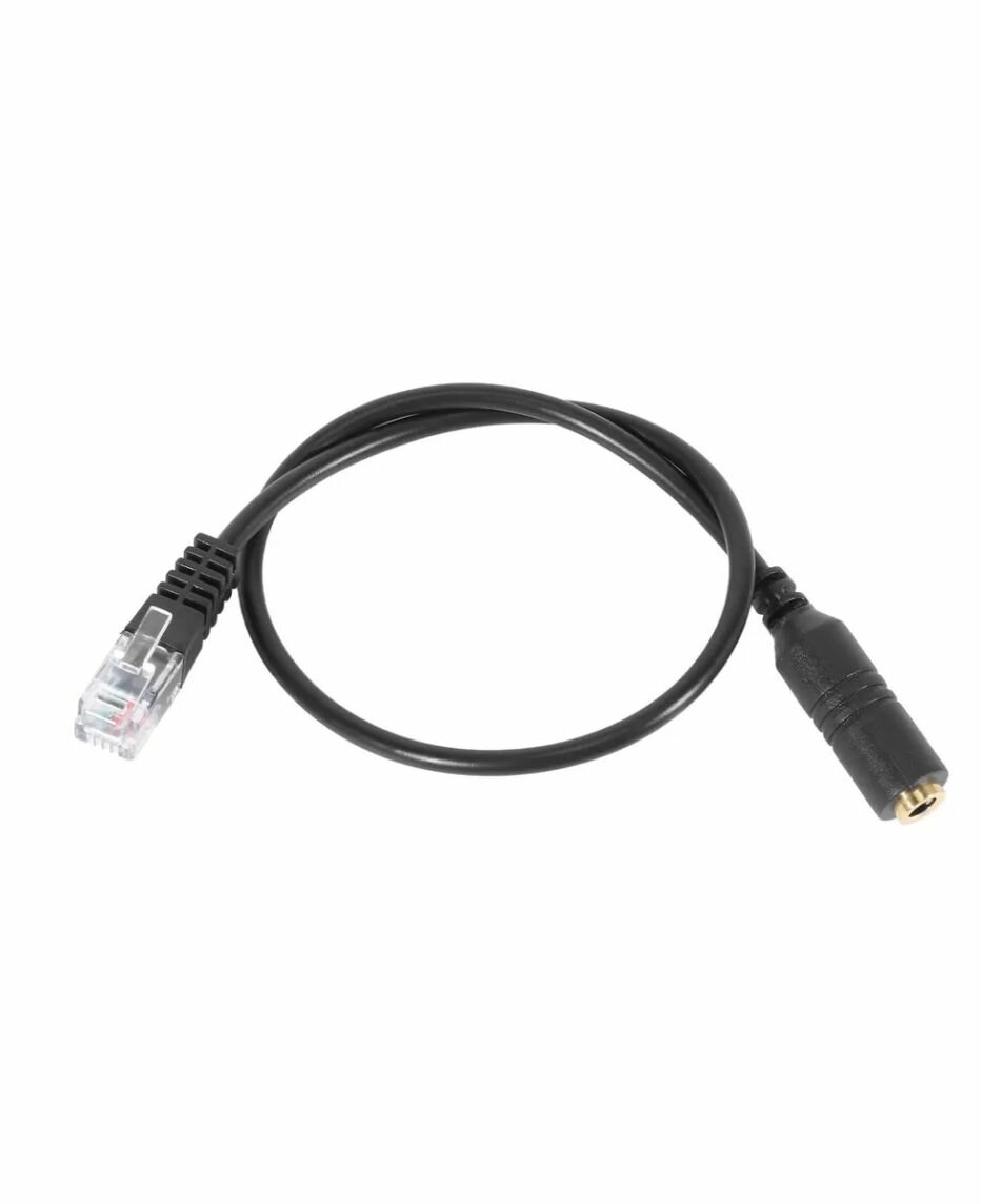 Адаптер для телефона RJ9 на 3,5 мм, черный, 1 шт.