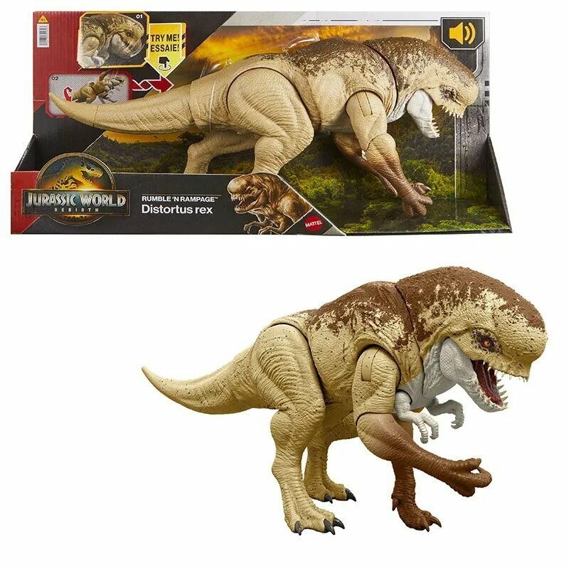 Mattel Jurassic World Rebirth Грохот и неистовство Distortus Rex/d-rex