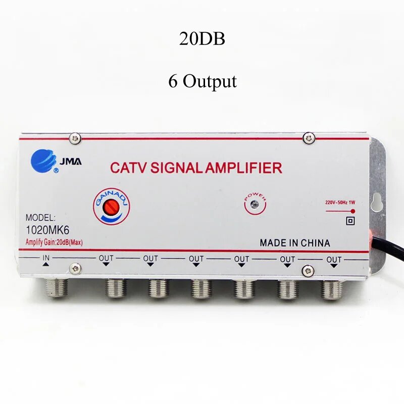 Усилитель ТВ-сигнала 20DB 6OUTPUT