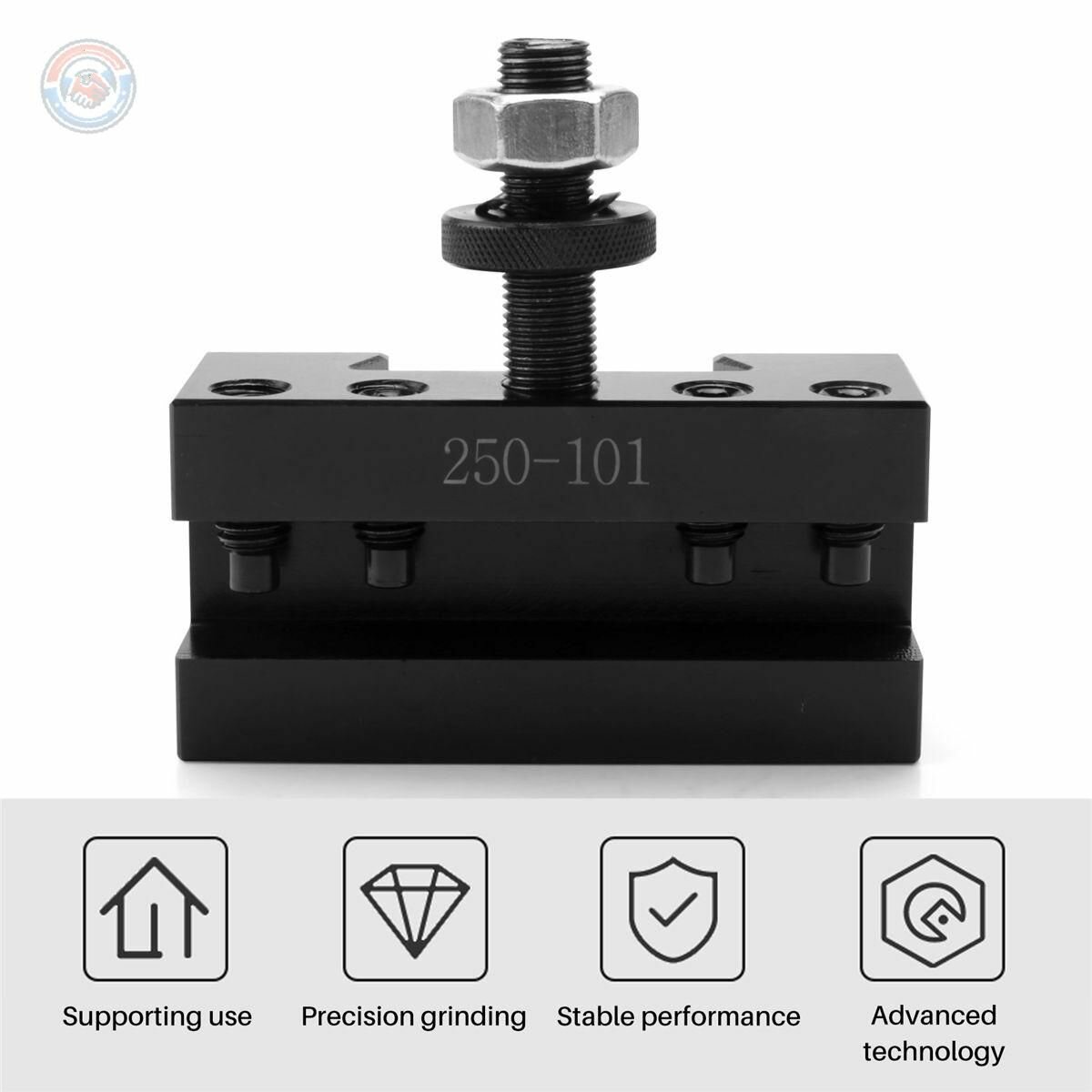 Набор из 4 держателей для токарного станка, быстросменный держатель инструмента 250-101, стальные держатели для резцов 3/16-1/2 дюйма, поворот до 12 дюймов