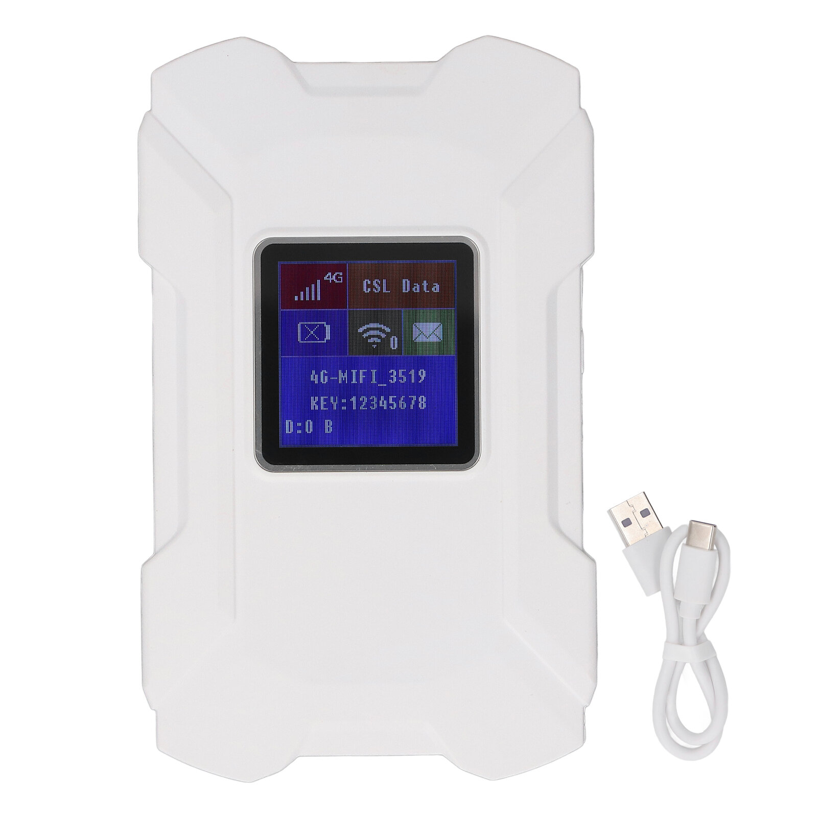 4G Mobile Wi -Fi Hotspot Portable Wi -Fi поддержка маршрутизатора 32 Пользователи путешествуют по карманной точке с точкой доступа 1,44 дюйма для цветового экрана для Americas Europe Australia White