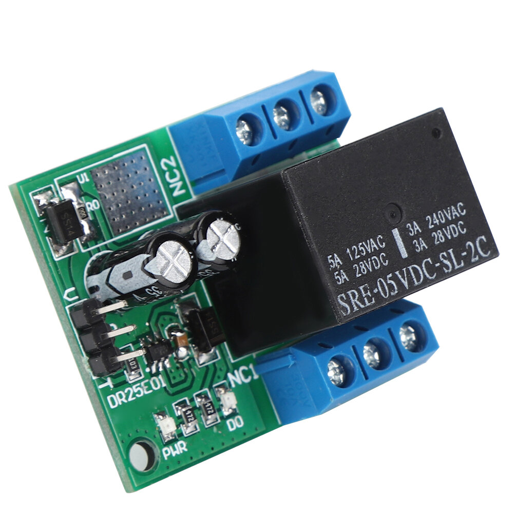 DR25E01 DPDT Relay Module Double Pole Double Throw Self Locking Bistable Relay Board(DC5V ) — фото 1