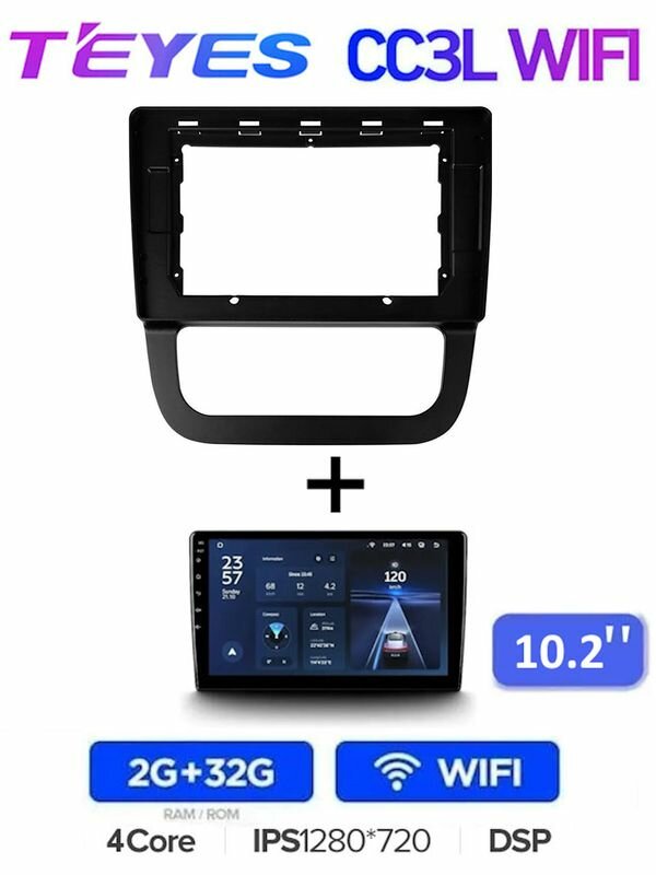 Магнитола Teyes CC3L WiFi 2/32 Gb 10 для Volkswagen Jetta 5 2005-2010 F3 2 din