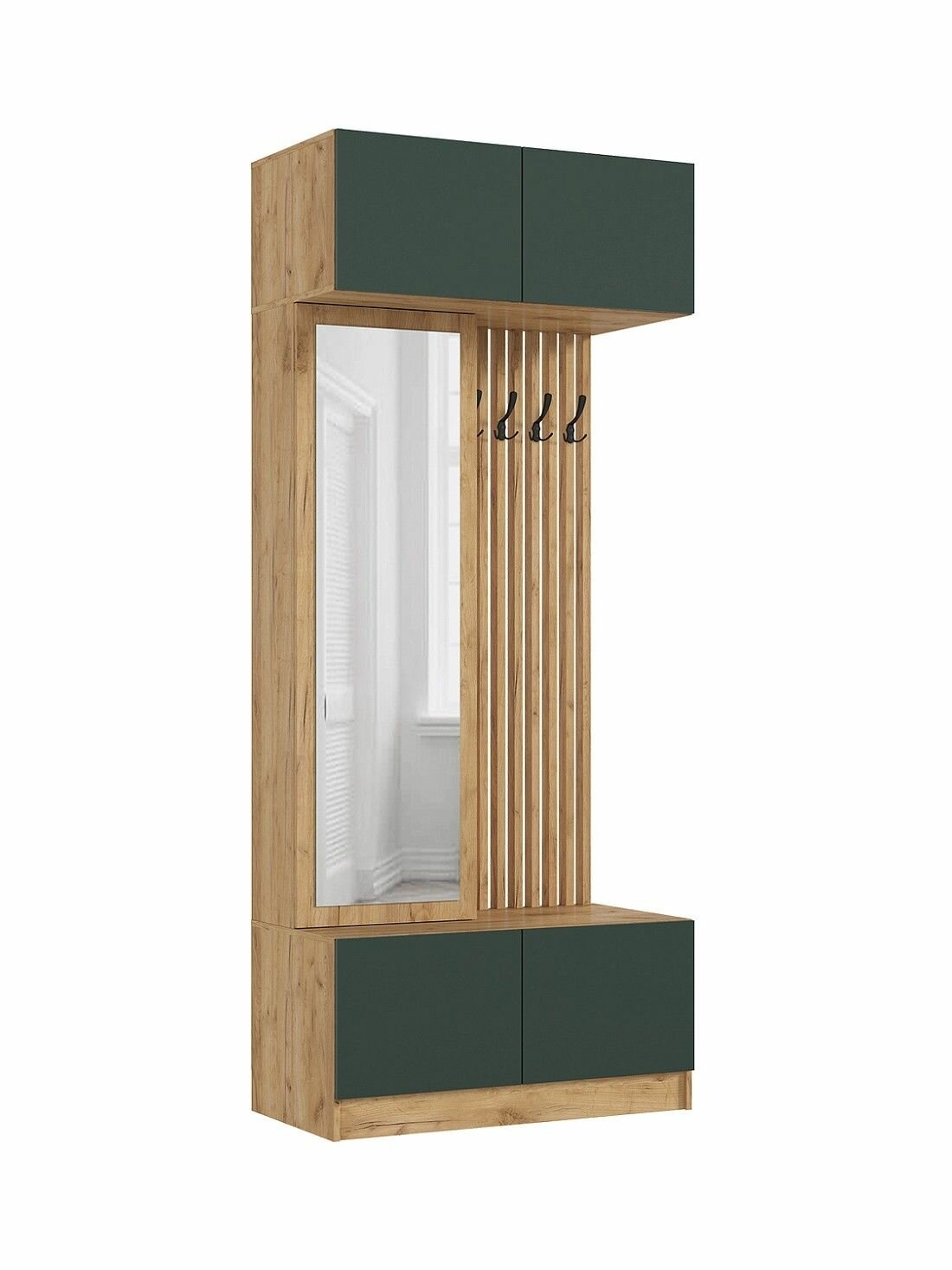 Прихожая роджинамиф (Изумрудный, Дуб крафт)