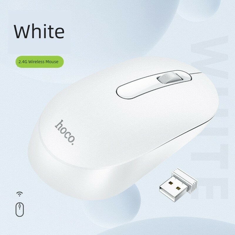Беспроводная мышь HOCO GM14 Platinum 2.4G для ноутбуков и настольных компьютеров, портативная, с 3D-кнопками