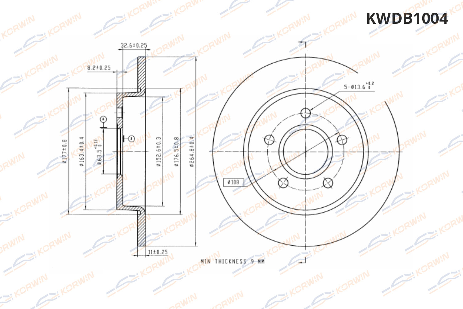 Диск тормозной задний Ford FOCUS II (DB_, DBW_, DA_), C-Max (DE_, DM2)
