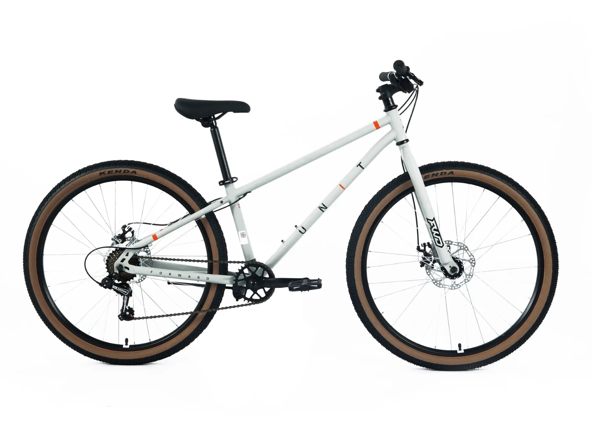 Велосипед FORWARD UNIT CX 26 (7ск, 13") 2025, светло-серый/оранжевый