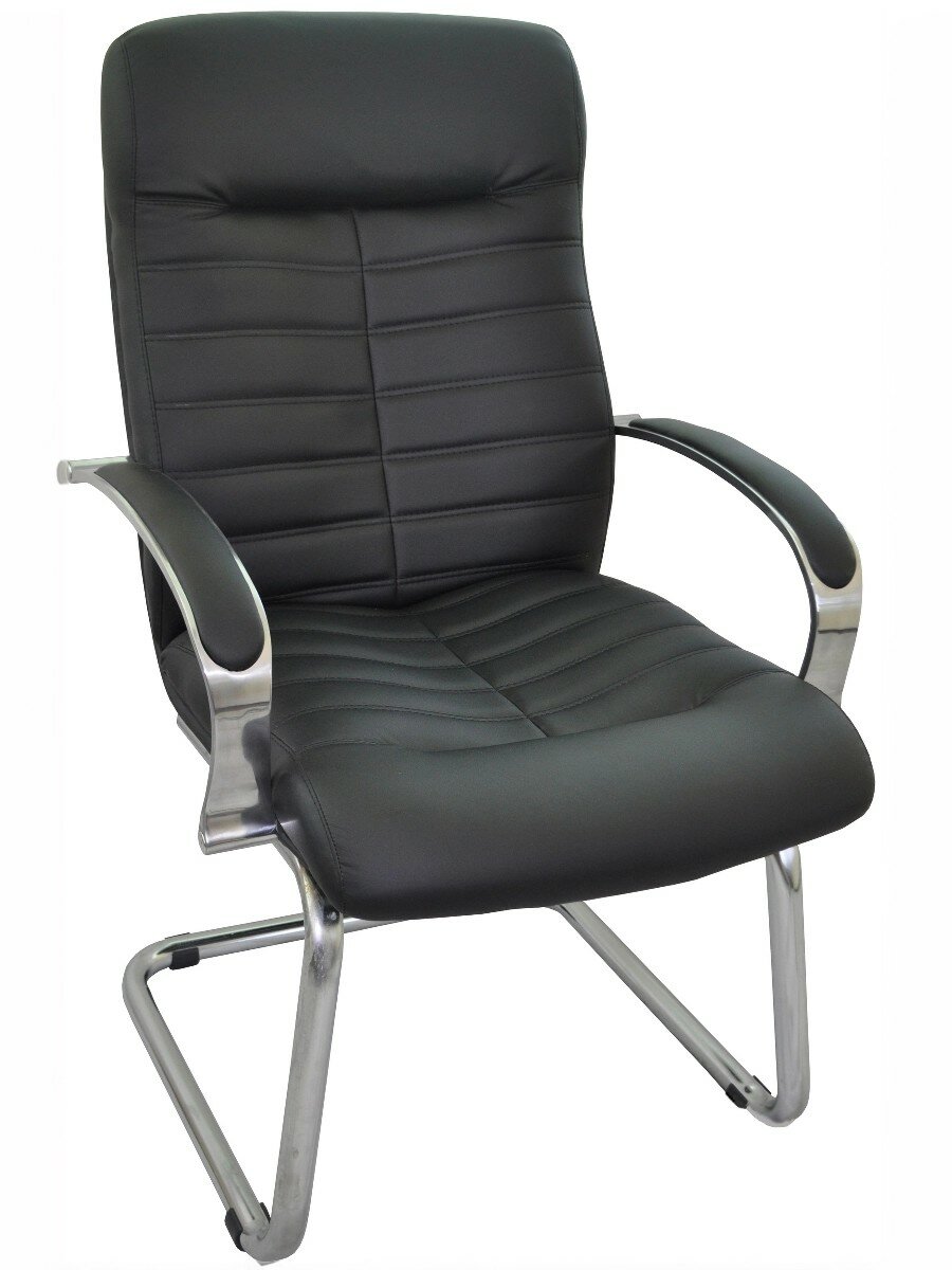 Кресло для конференц-зала Factor Орион 2ХС, обивка экокожа, цвет черный