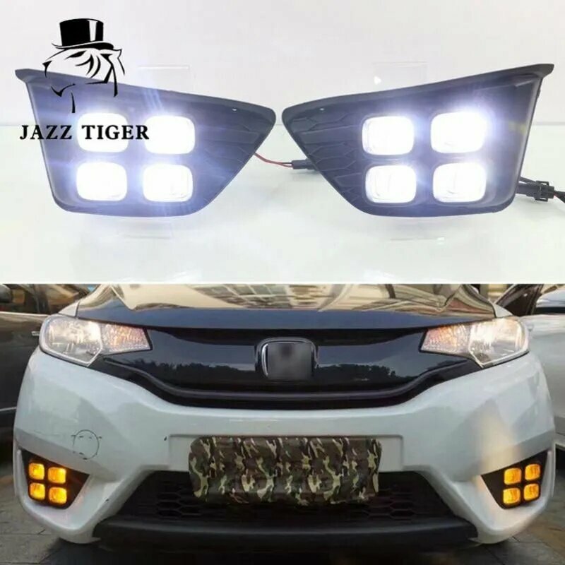 Фары автомобильные, Огни дневные ходовые, арт. D-Jazz-14-17-4eyes