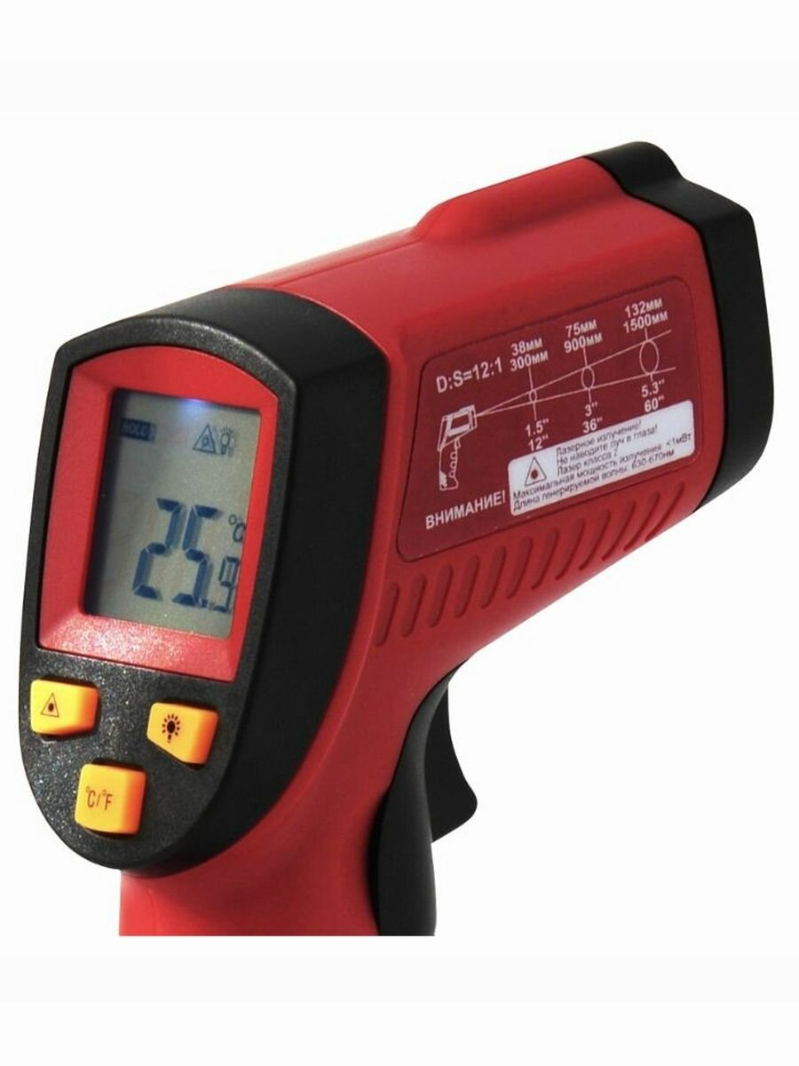 Пирометр ELITECH ИТ 350 бесконтактный, инфракрасный / Термометр цифровой / Лазерный измеритель температуры