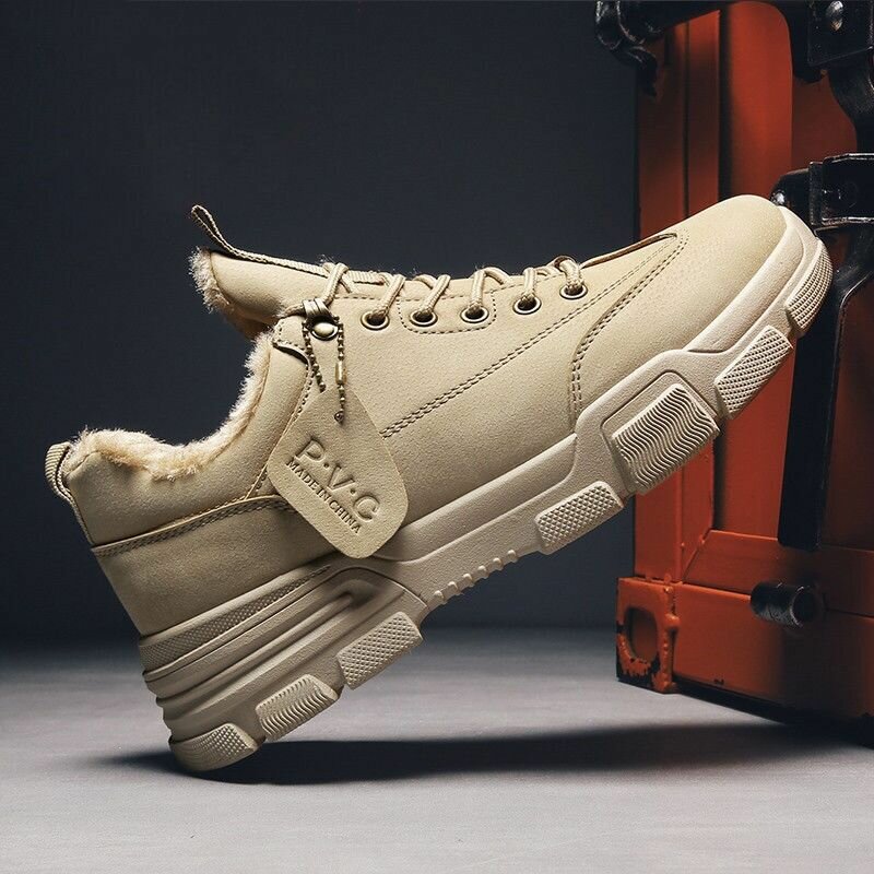 AIS Снеговки Зима Мужчины Низкие Тепло Модные Кожа