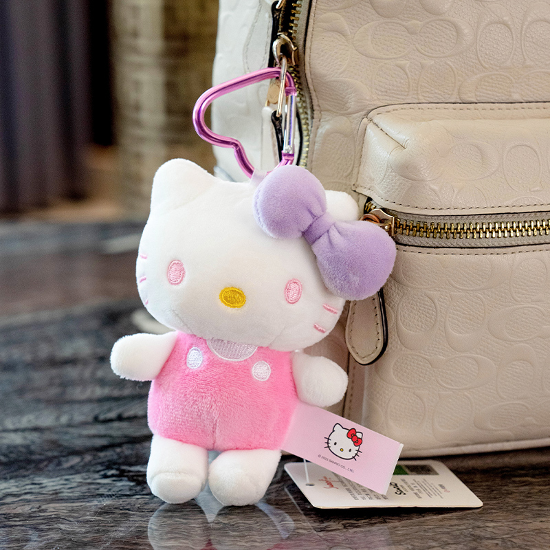 Миниатюрная плюшевая игрушка Hello Kitty, кукла-подвеска, брелок для рюкзака, игрушка-подвеска для ключей Розовый