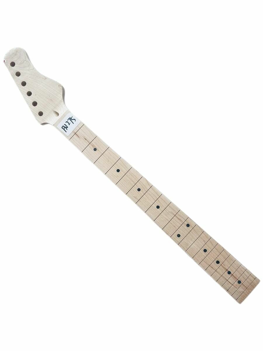 Гриф электрогитары ST (праворукий, безладовый, без логотипа, 22 лада, кленовая накладка, без покрытия) с незначительными следами на поверхности