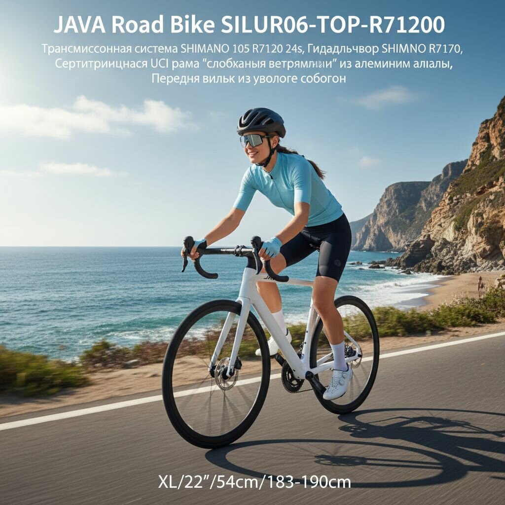 Шоссейный велосипед JAVA SILURO6-TOP, сертифицированная UCI ветрозащитная рама, shimano 105 r7120*24s, гидравлический тормоз shimano 105