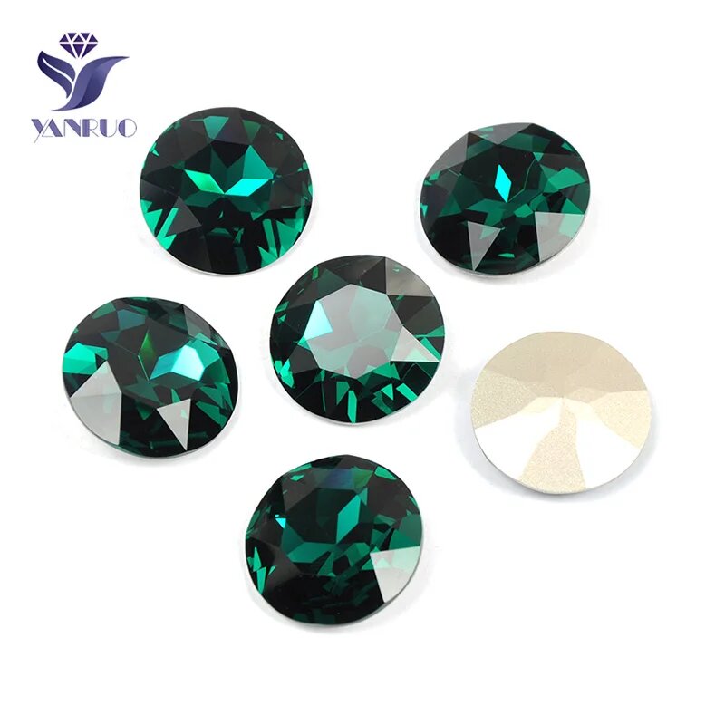Стразы YANRUO изумрудные 27 мм, Blue Zircon