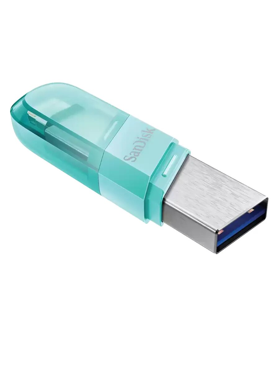 Флеш-накопитель SanDisk 128 ГБ iXpand Flash Drive Flip USB 3.1/Lightning. Цвет: морозная мята