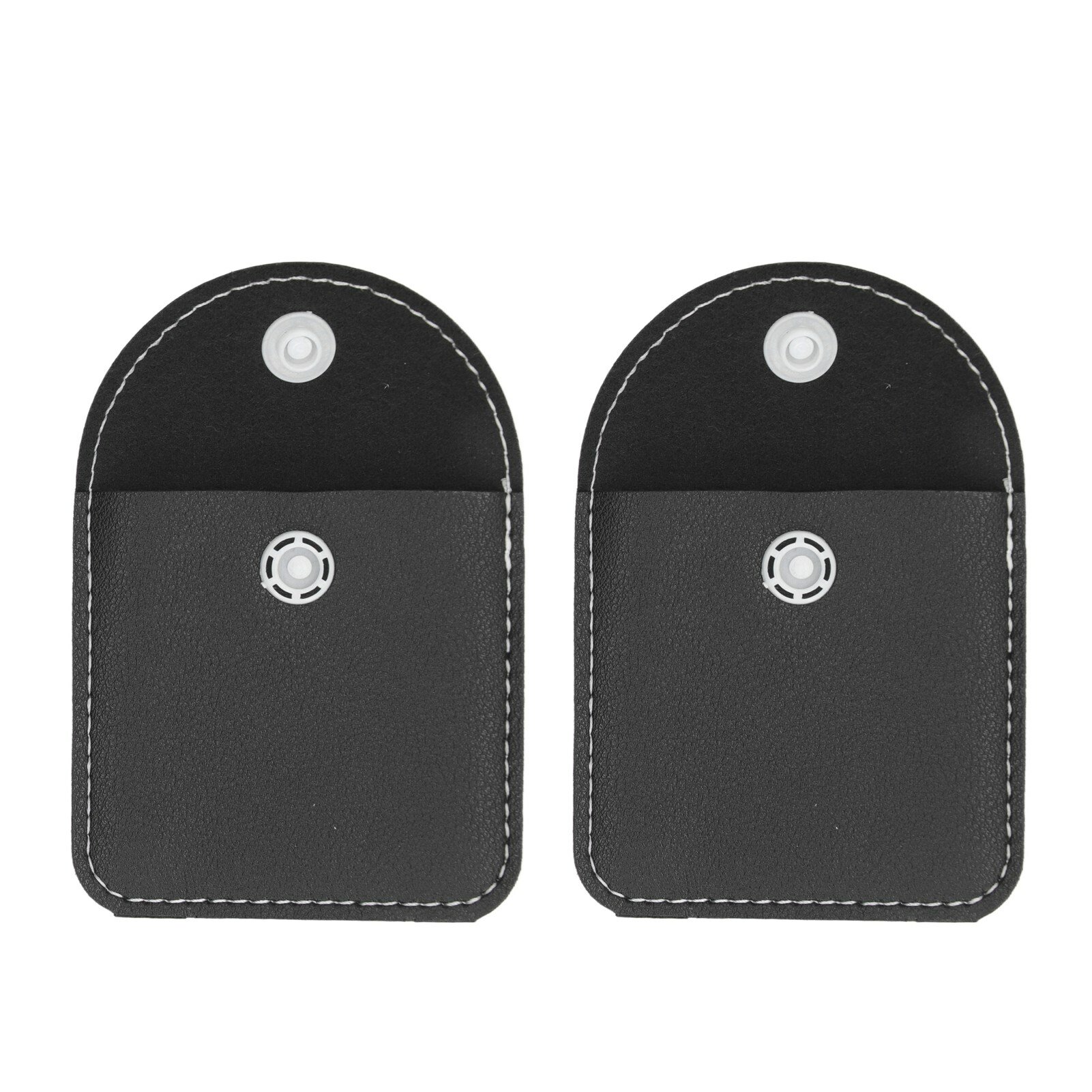 2pcs Hearing Amplifier Storage Pouch Protective Dust Proof Organizer Purse Black