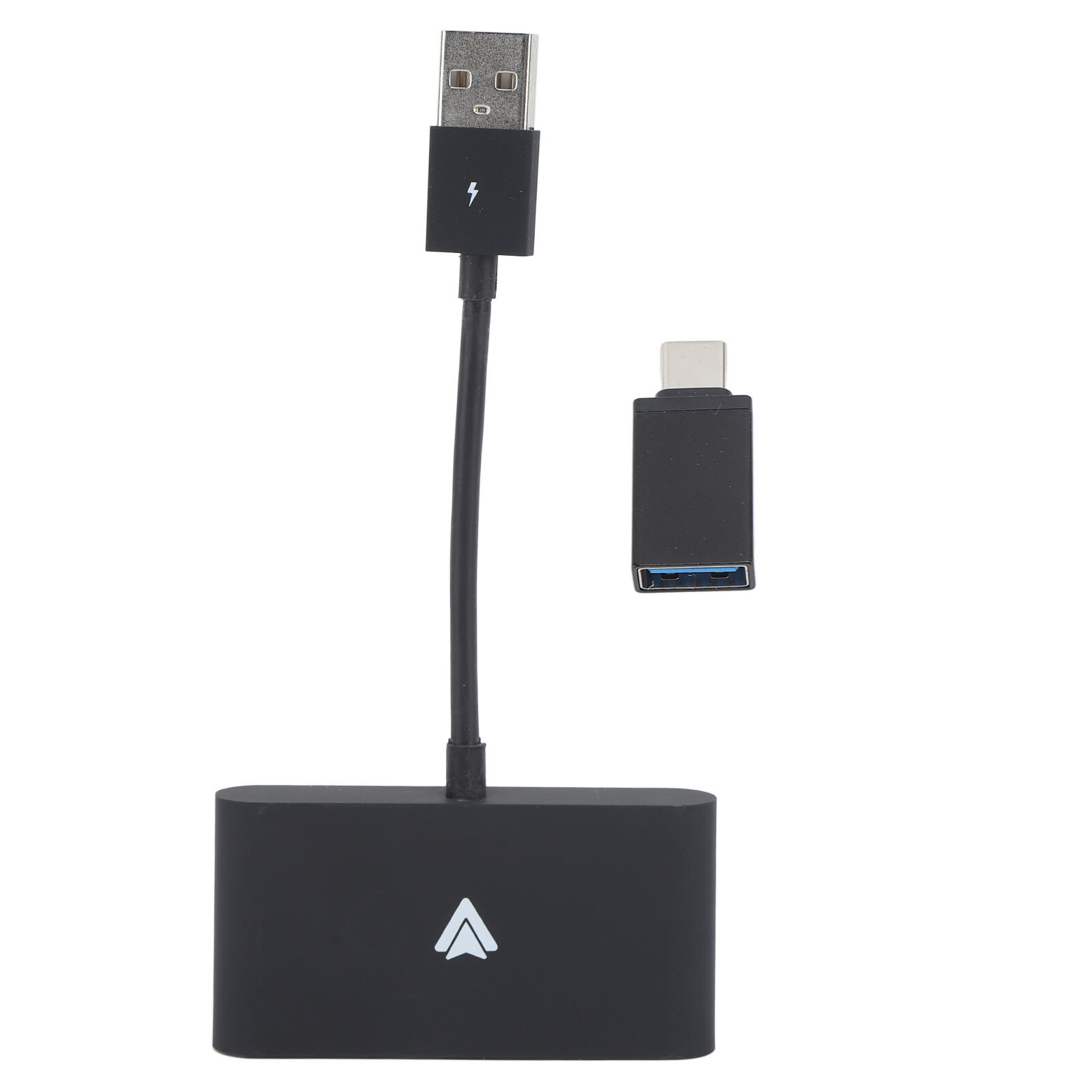 Беспроводной автомобильный адаптер Компактный портативный USB Type C Беспроводной адаптер для автомобиля Android Auto Черный