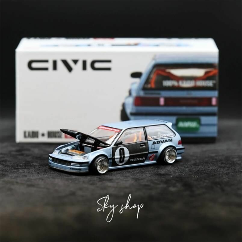 Машинка MINI GT 1:64 MINI GT x Kaido House 1:64 KHMG179 Honda Civic (EF) Kaido Roulette V1