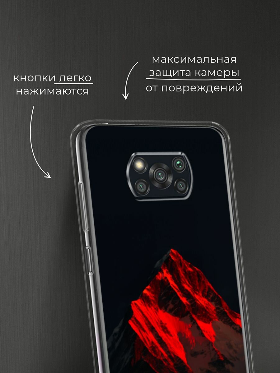 Чехол на Xiaomi Poco X3/X3 Pro / Поко X3/X3 Pro с принтом Красная гора — фото 1